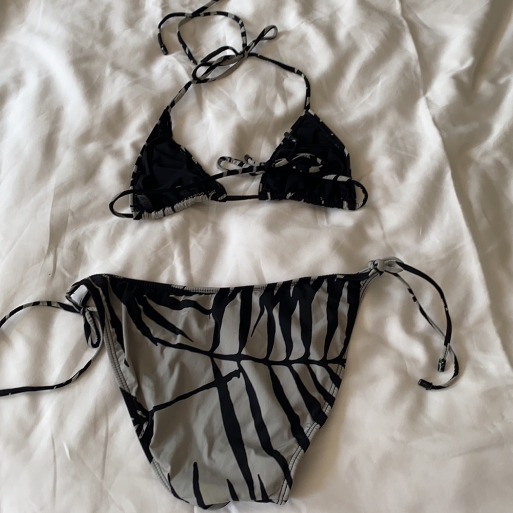 Black & Grey String Bikini - Gem